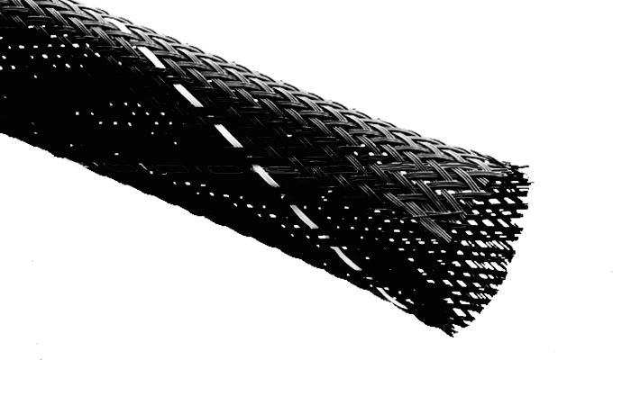 WX200, 1/2" EXPANDABLE HALAR BRAID BLACK, E-CTFE